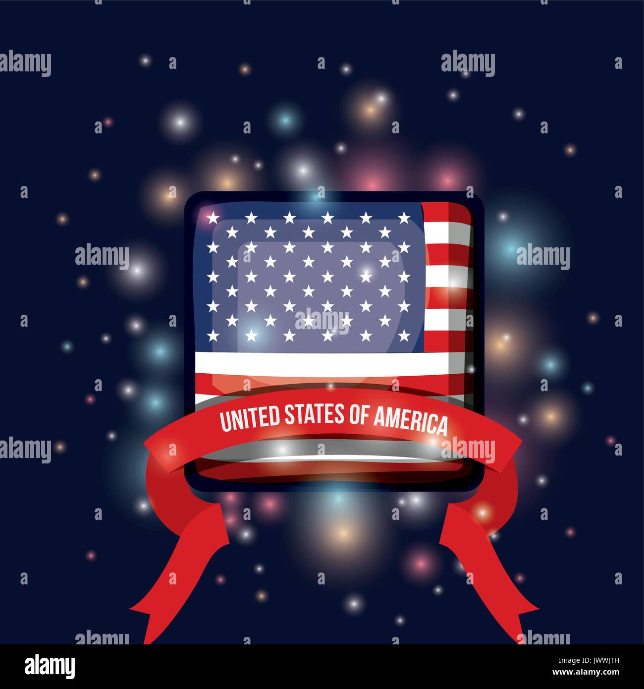 color dark blue background with brightness of square shape flag united ...