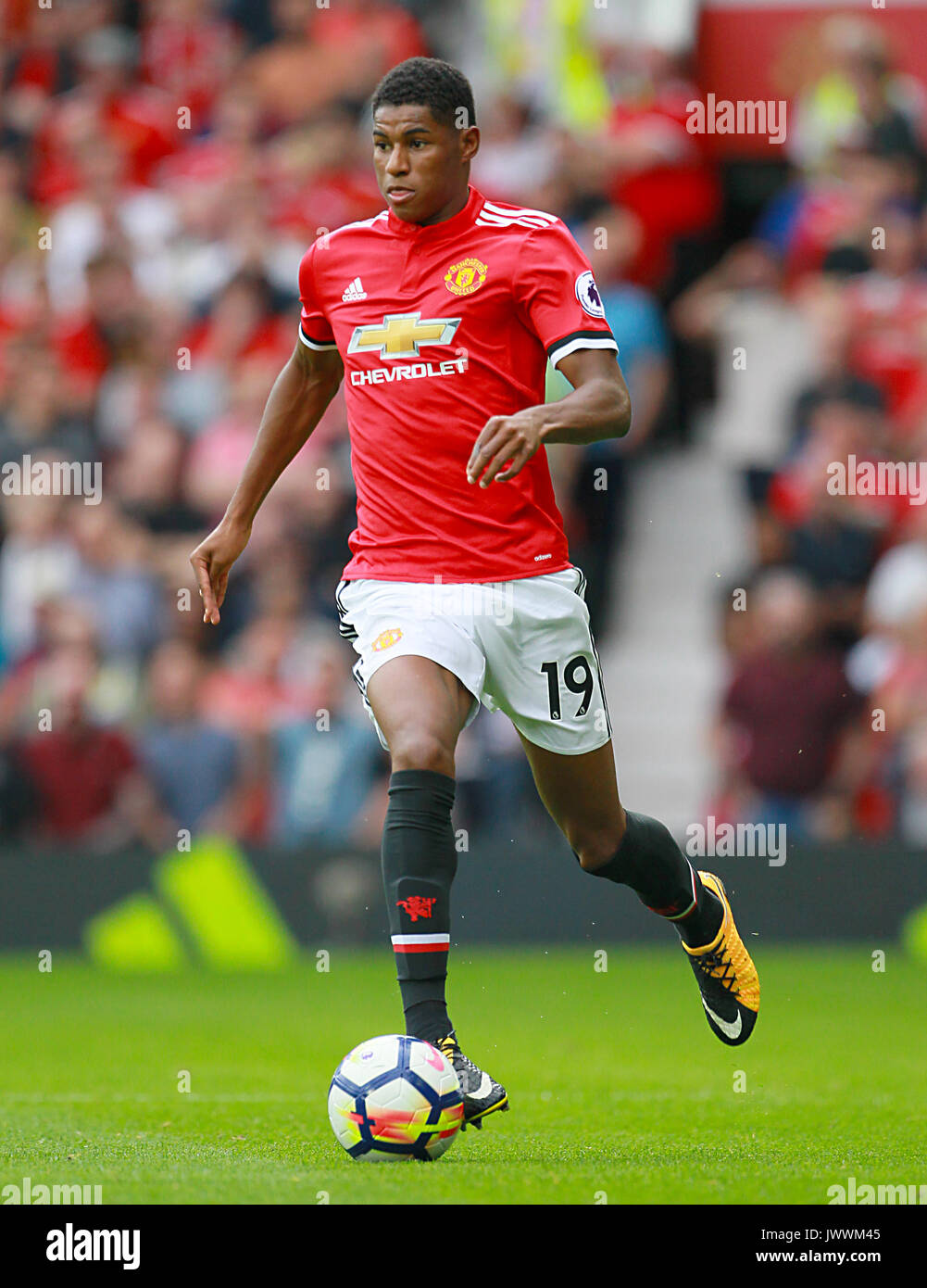 Manchester United's Marcus Rashford during the Premier League match at ...