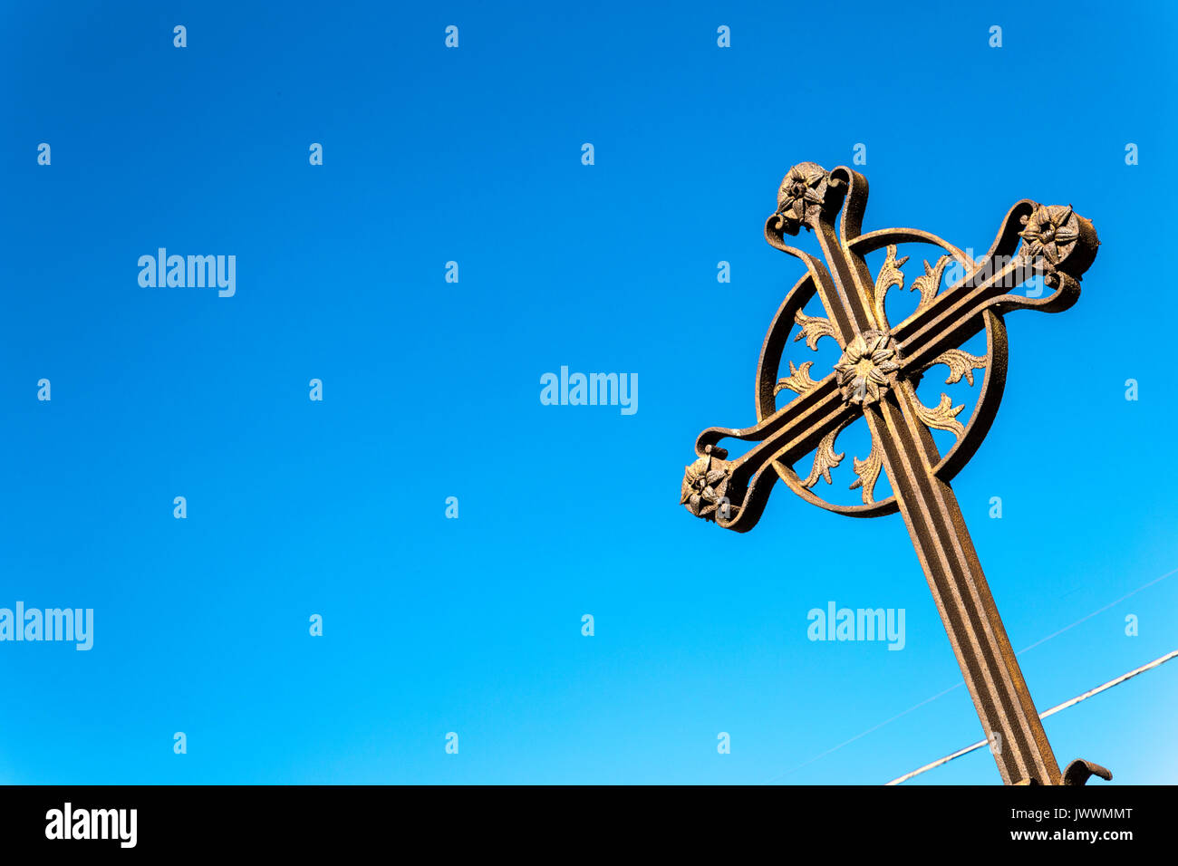 Old iron grave cross on hi-res stock photography and images - Alamy