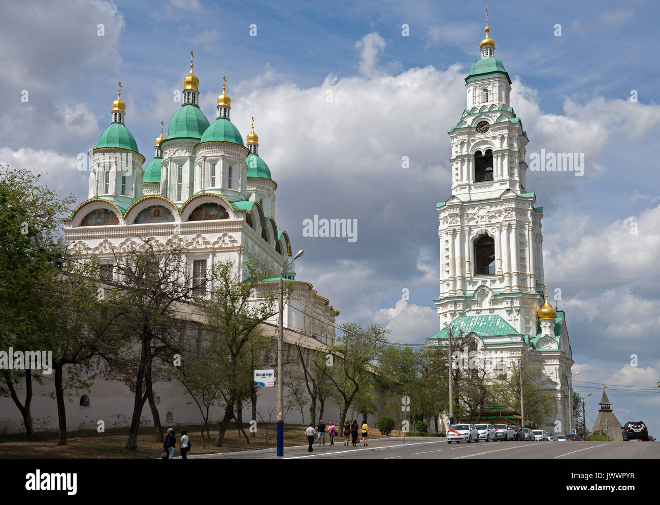 Astrakhan, Russia. View of Astrakhan and part of Astrakhan kremlin ...