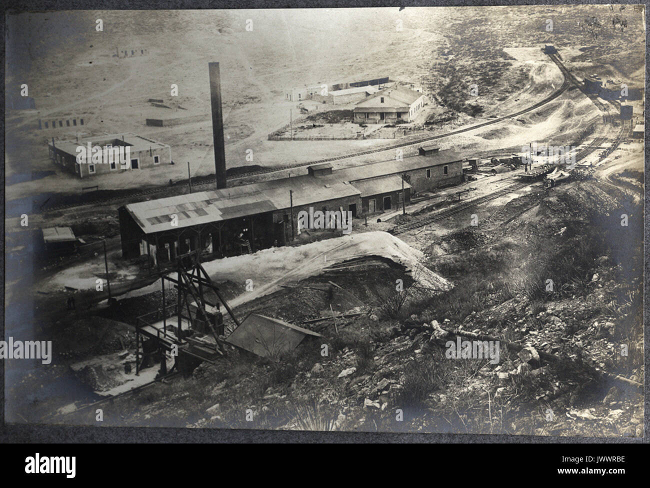 End of Durango Central R. R. with back switch to smelter, boiler house ...