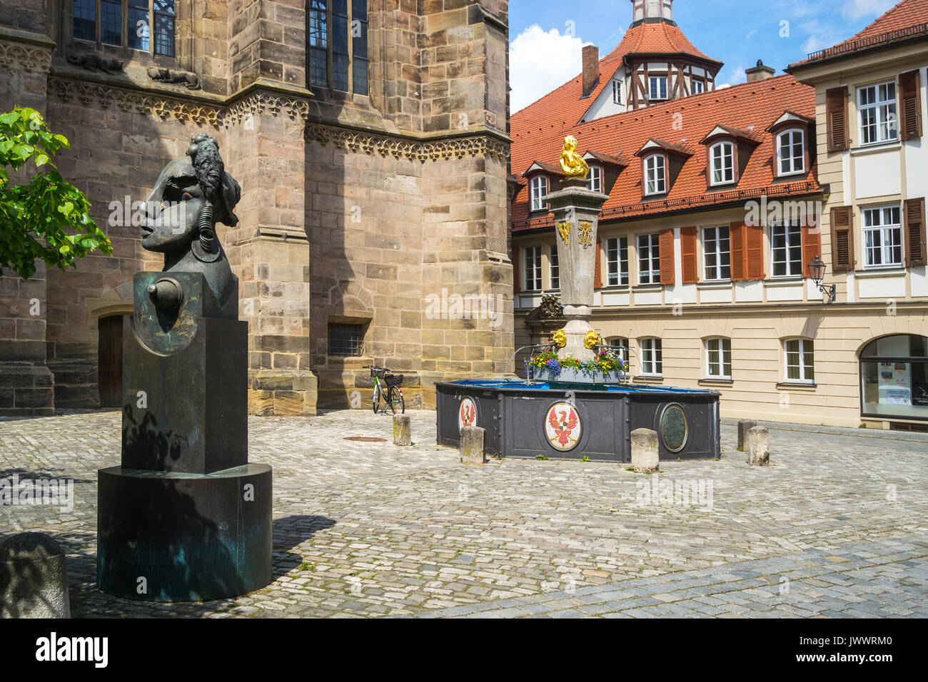 Fountain in Ansbach, Germany Stock Photo - Alamy