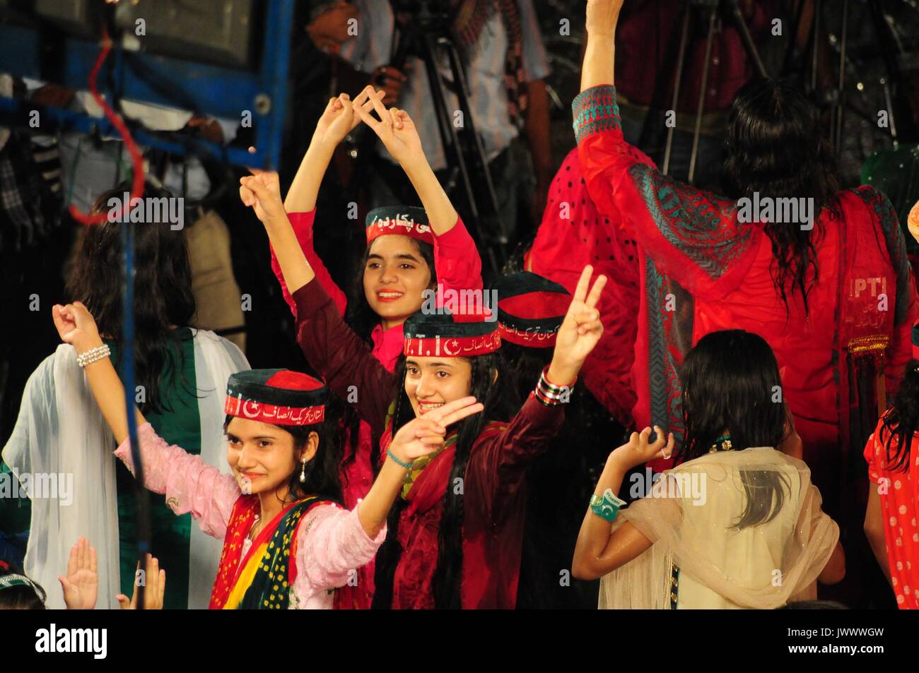 Rawalpindi, Pakistan. 13th Aug, 2017. Activist of Pakistan Tehreek ...
