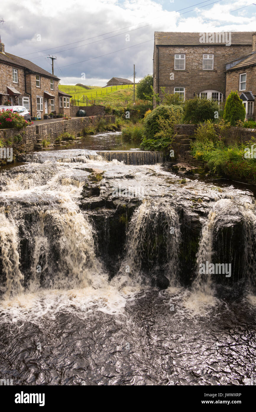 Gayle Beck waterfall, Hawes, Wensleydale, North Yorkshire, England, UK ...