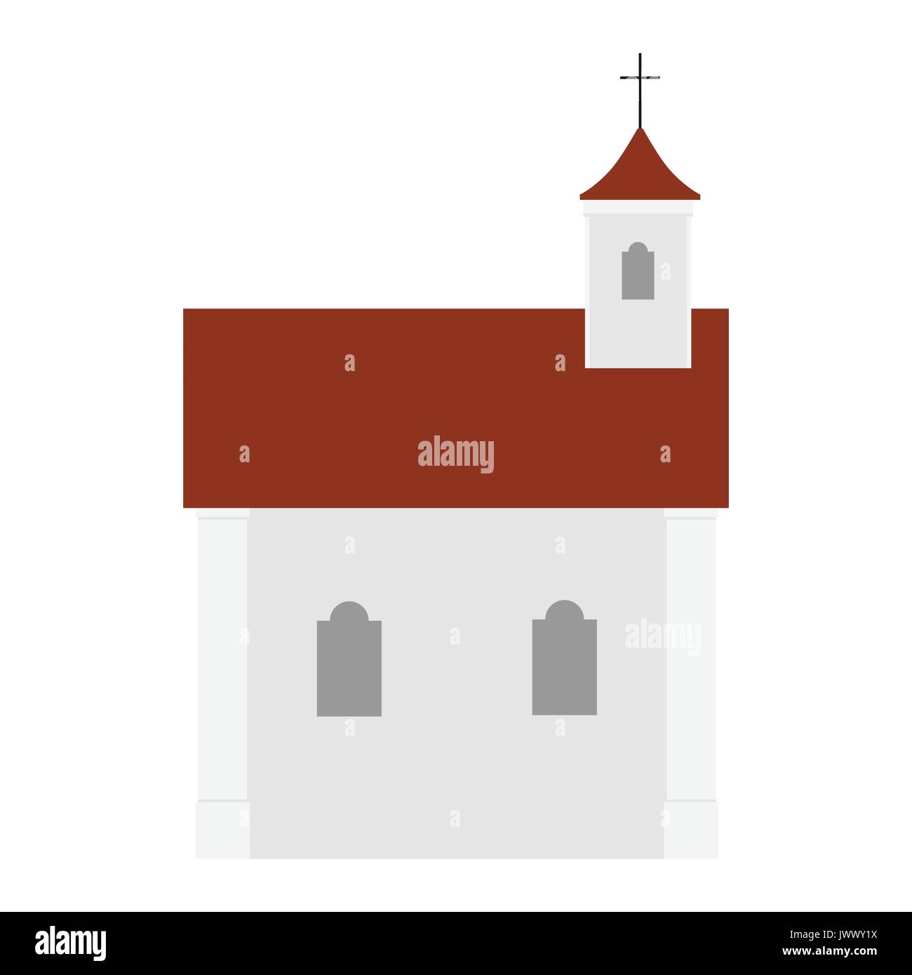 Vector illustration church building icon isolated on white background ...