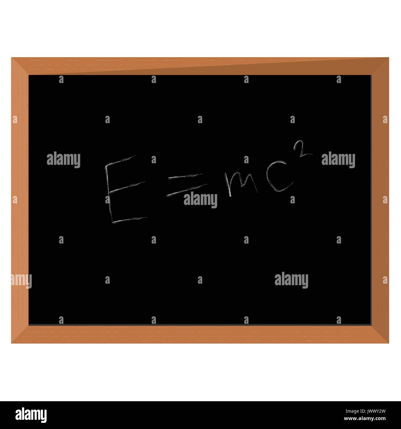 E mc2 formula on black chalkboard Stock Vector Images - Alamy