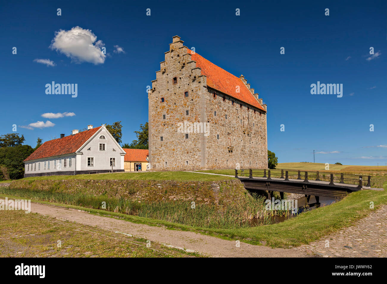 Image of the medieval fortified castle of Glimmingehus in Sweden Stock ...