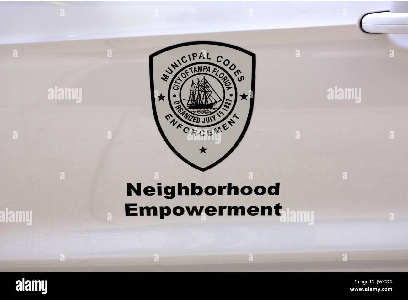 Municipal Codes Enforcement Neighborhood Empowerment vehicle door sign ...