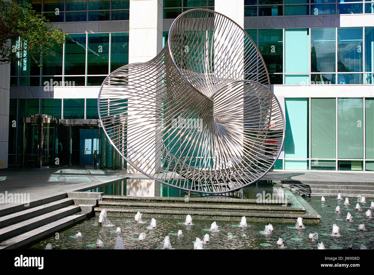 Sculpture in front of the Bank of America building in downtown Tampa ...