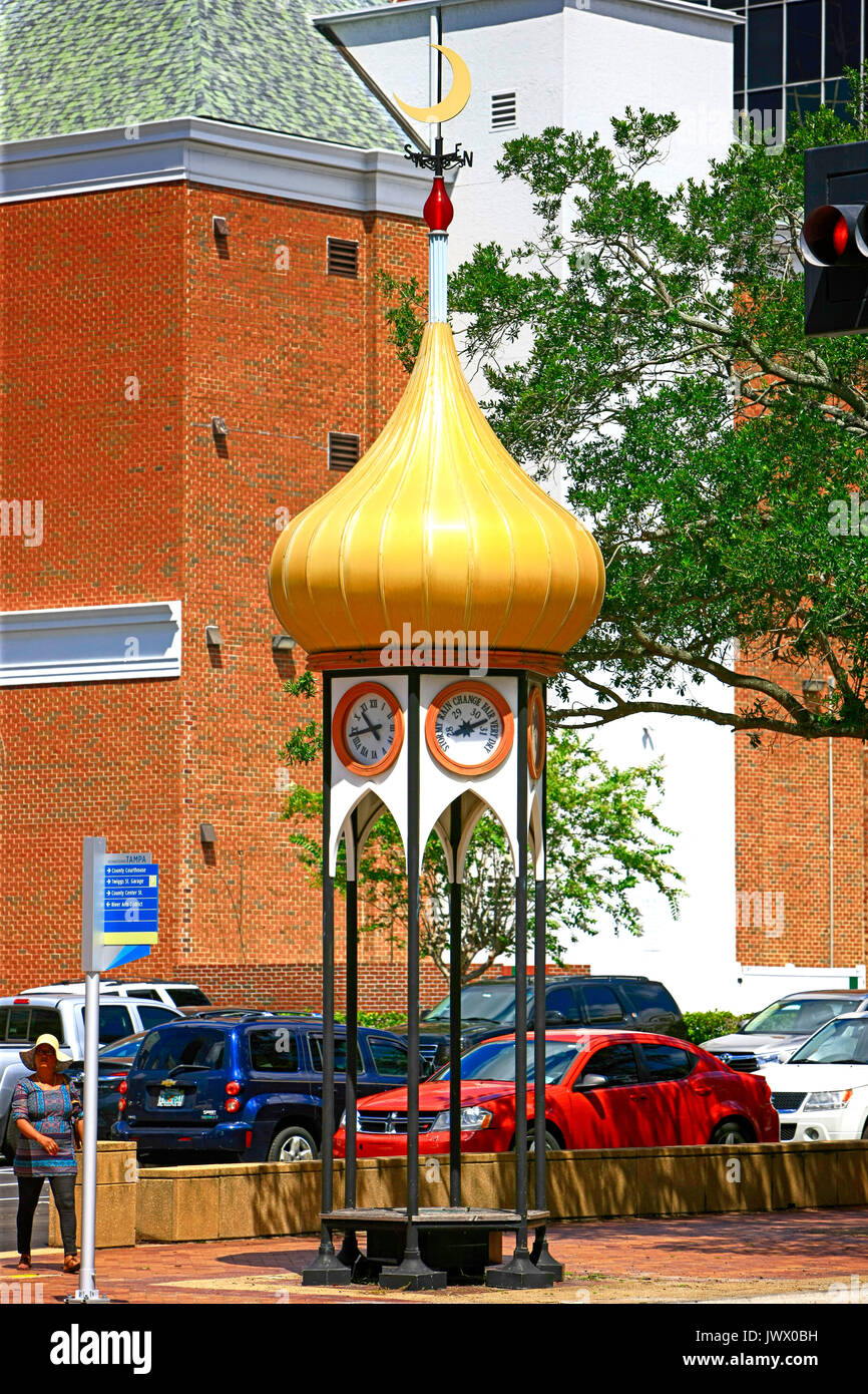 Onion domed public clock in downtown Tampa FL, USA Stock Photo - Alamy