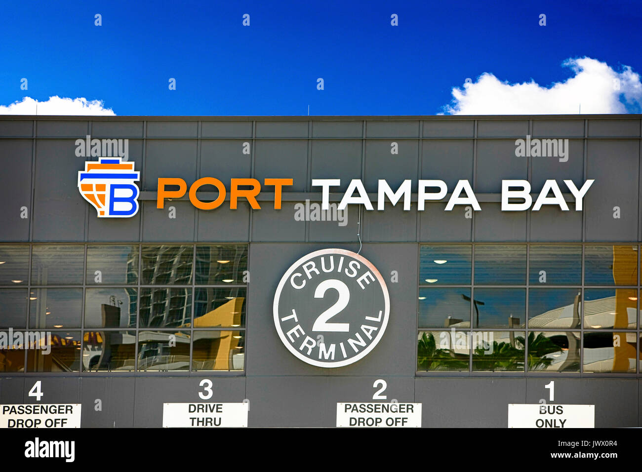 Cruise Terminal 2 building at Port Tampa Bay FL, USA Stock Photo - Alamy