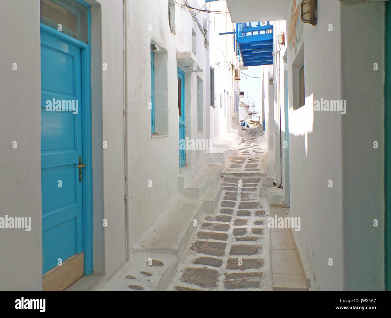 Mykonos stone walkway hi-res stock photography and images - Alamy