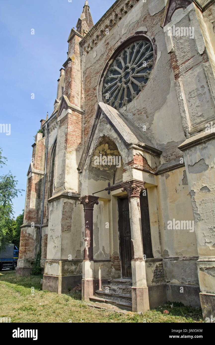 Old ruined Catholic church, waiting for restoration Stock Photo - Alamy