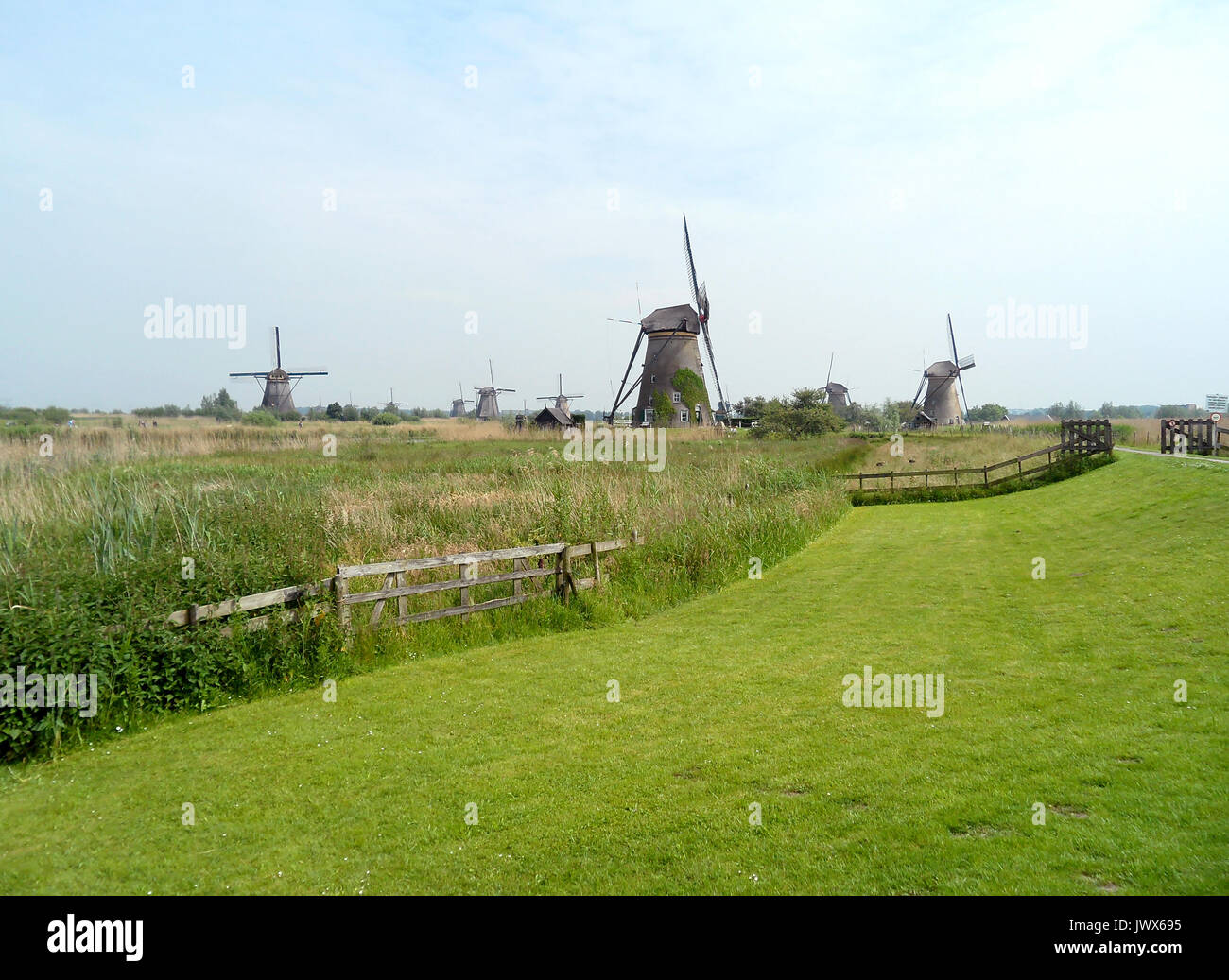 Group of Authentic Dutch Windmills in Kinderdijk, UNESCO World Heritage ...