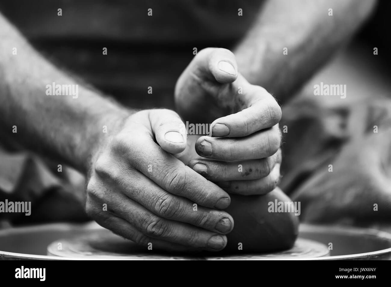 Handmade ceramic vase Black and White Stock Photos & Images - Alamy