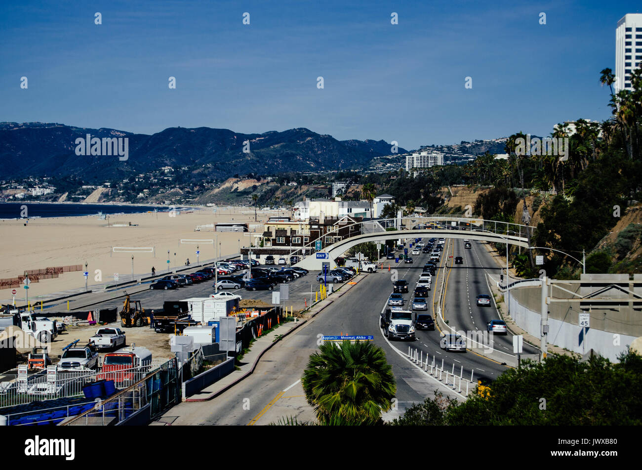 Santa Monica Beach Houses Stock Photo - Alamy