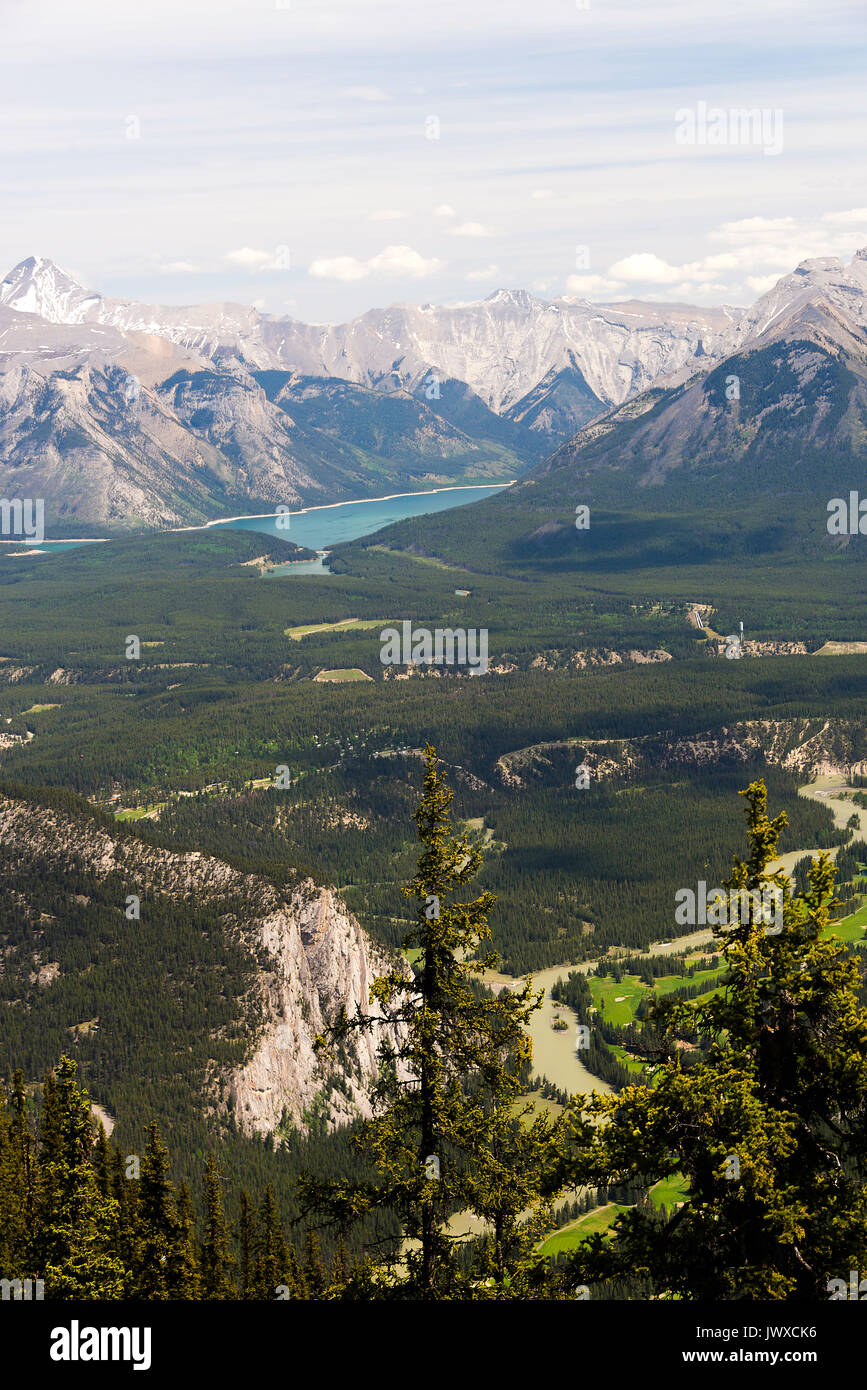 Aerial View of Banff from the Top of the Gondola Ride in the Rocky ...