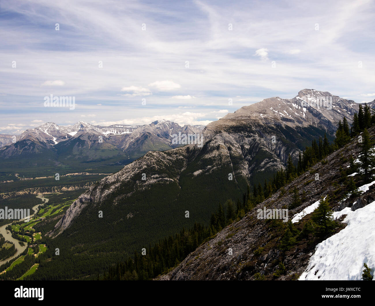 Aerial View of Banff from the Top of the Gondola Ride in the Rocky ...