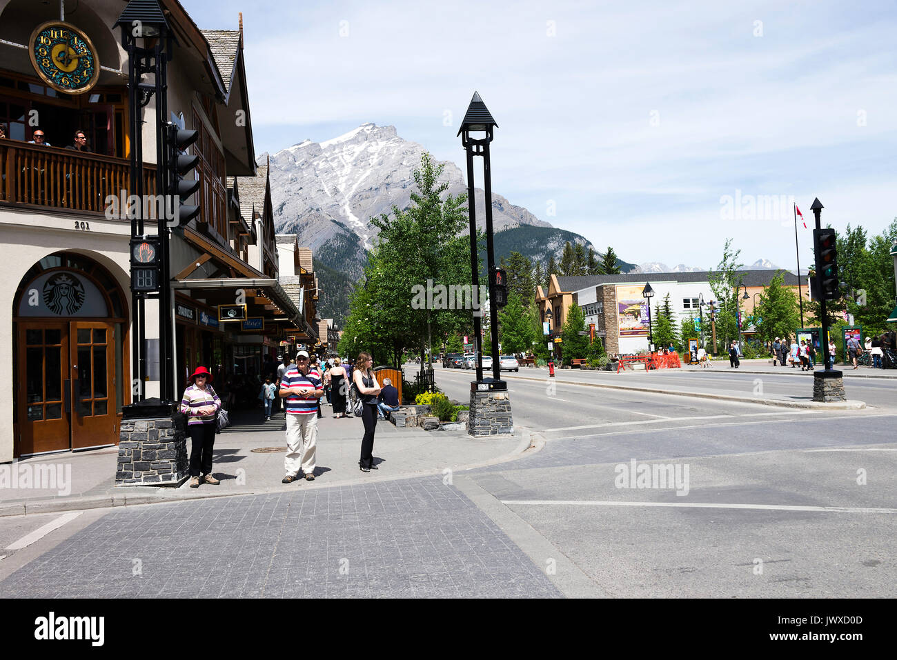 The Beautiful Mountain Town of Banff in the Banff National Park Alberta ...