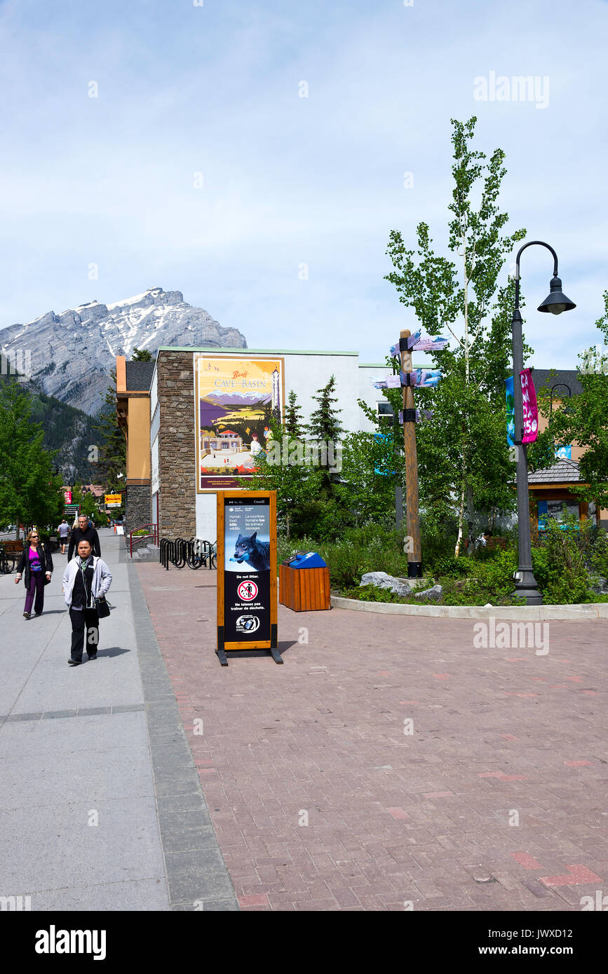 The Beautiful Mountain Town of Banff in the Banff National Park Alberta ...