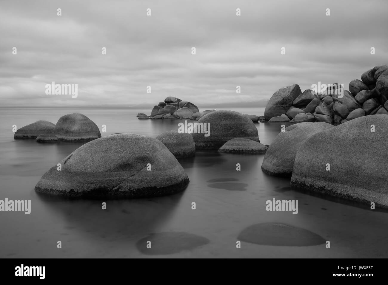 Unique rock formations along the Lake Tahoe shoreline at Lake Tahoe ...
