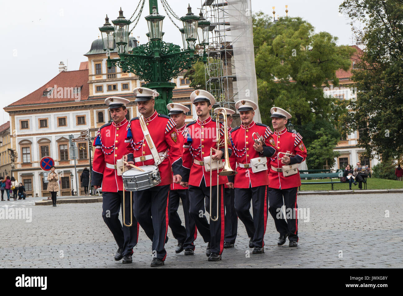 PRAGUE CASTLE MARCHING BAND Stock Photo - Alamy