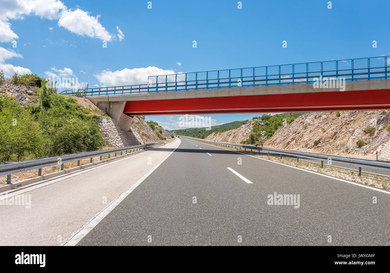 Bridge over a highway Stock Photo - Alamy