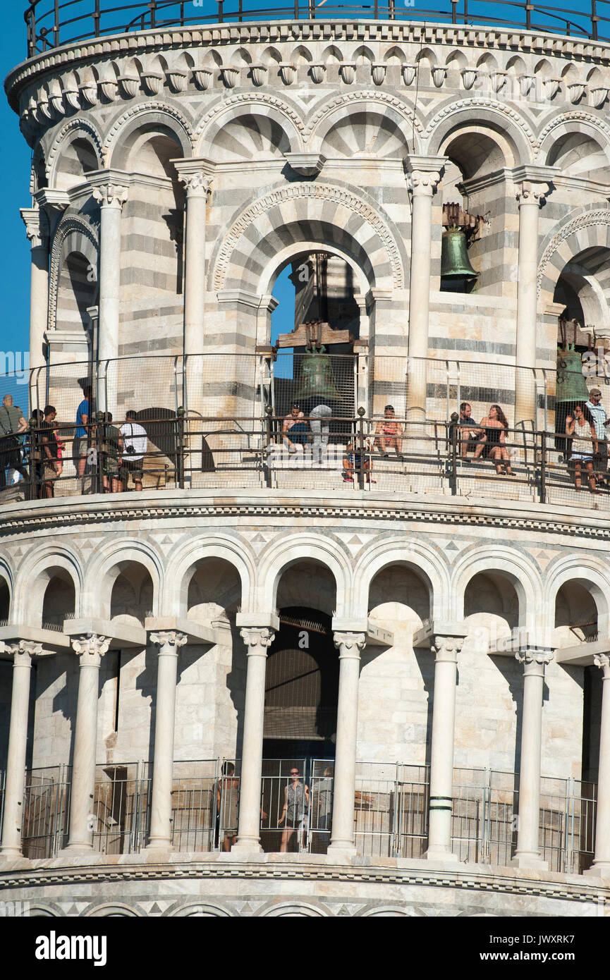 Romanesque Torre pendente di Pisa (Leaning Tower of Pisa) on Campo dei ...