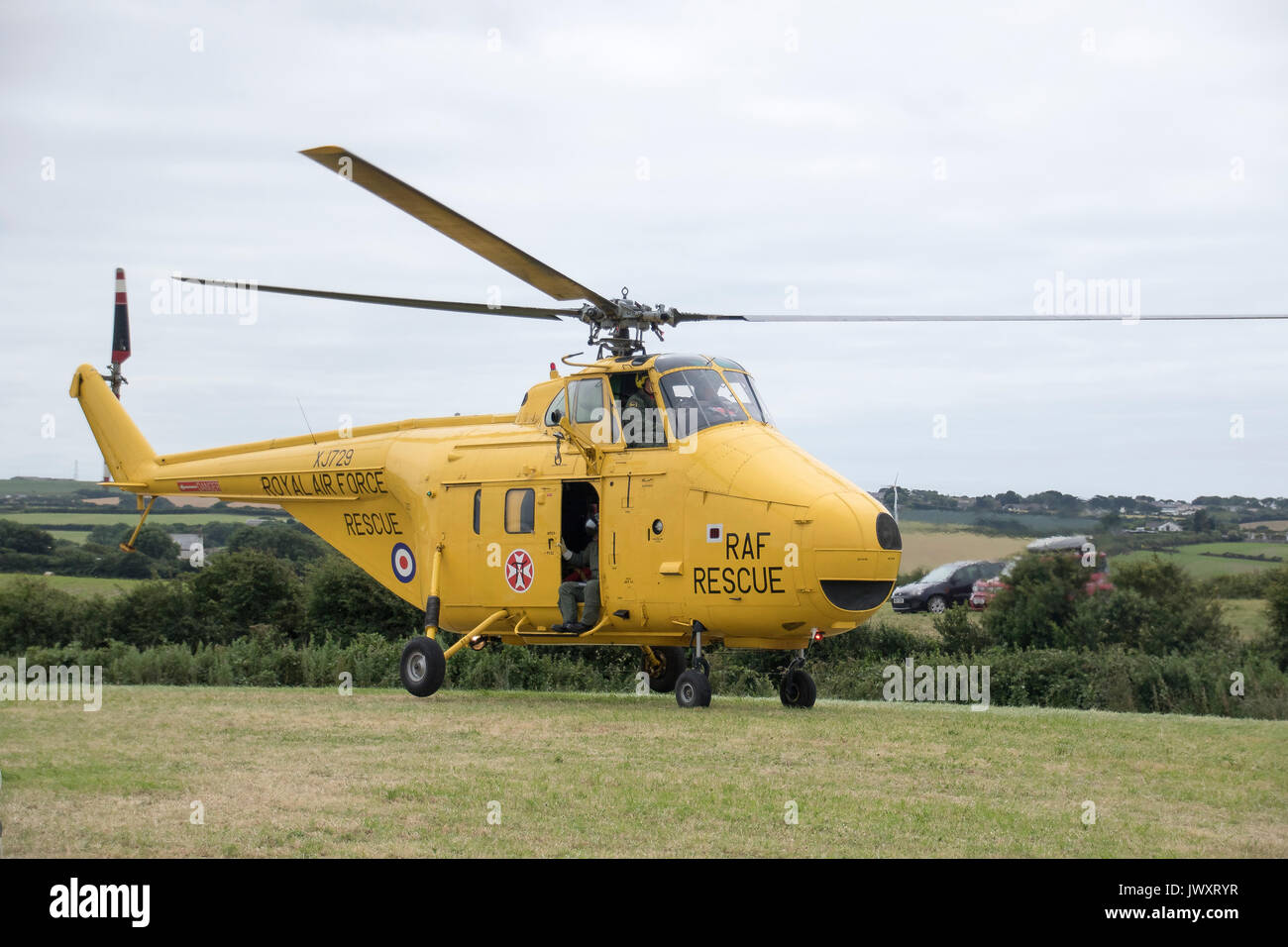 Royal Air Force Search And Rescue Helicopter High Resolution Stock ...