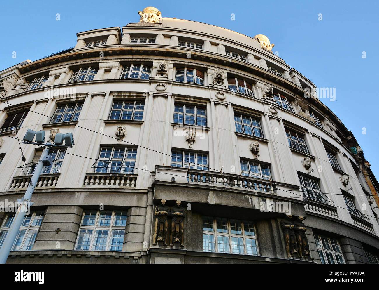 Building architecture in Belgrade city, Capital of Serbia ,Europe Stock ...