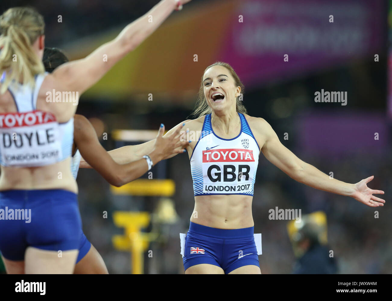 Great Britain's Emily Diamond (silver) in the Women's 4x400m Relay ...