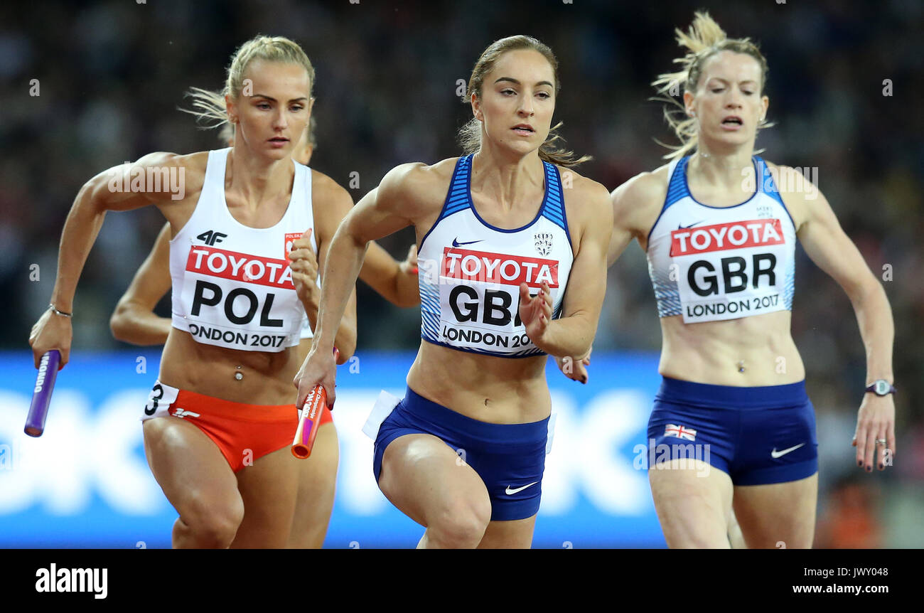 Great Britain's Emily Diamond and Eilidh Doyle in the Women's 4x400m ...