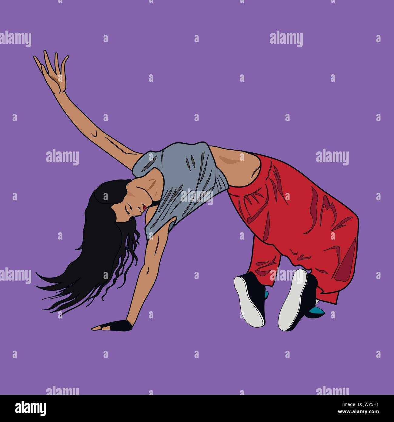 Breakdancing Cartoon People
