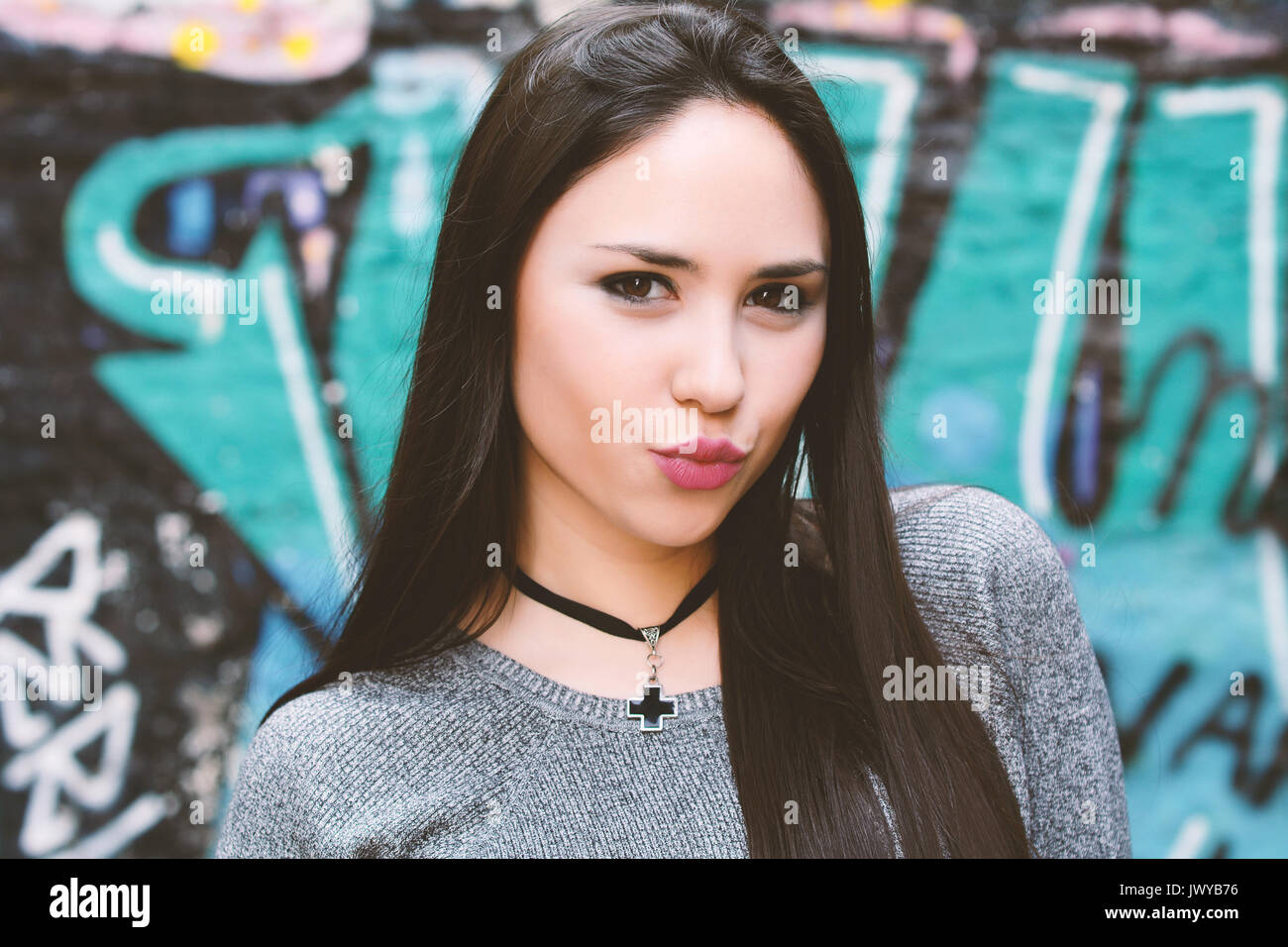 Girl and duck posing hi-res stock photography and images - Alamy