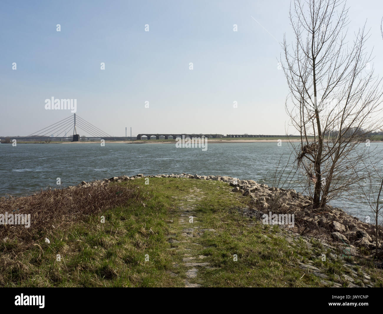 the river rhine near wesel Stock Photo - Alamy