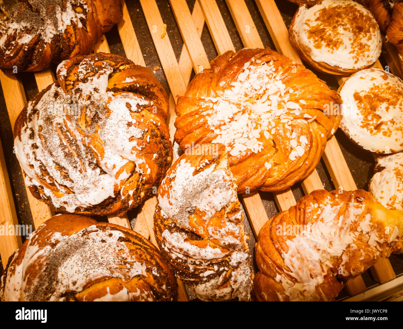 Showcase fresh pastries pies hi-res stock photography and images - Alamy