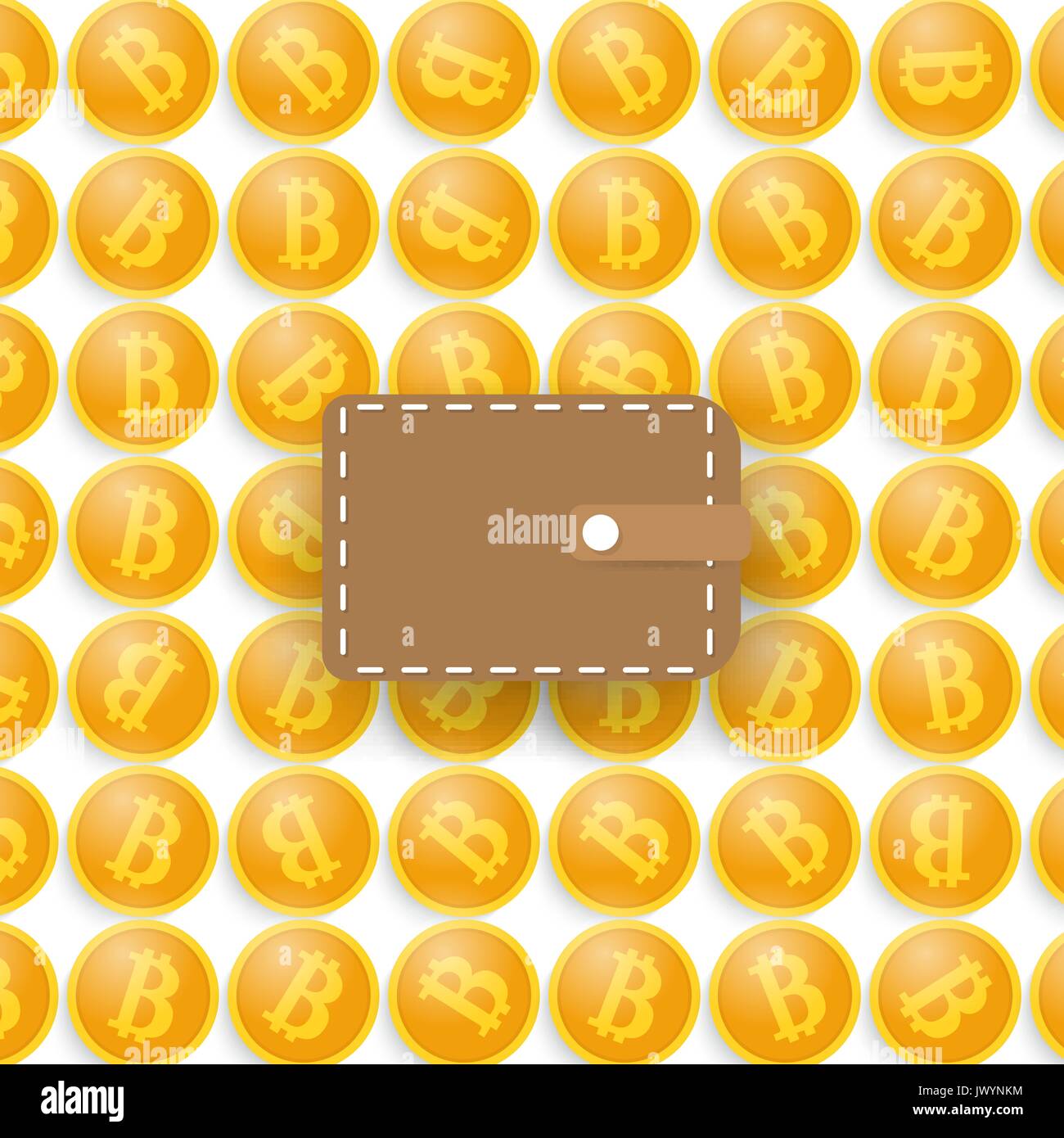 Bitcoins and a purse. Vector illustration Stock Vector Image & Art - Alamy