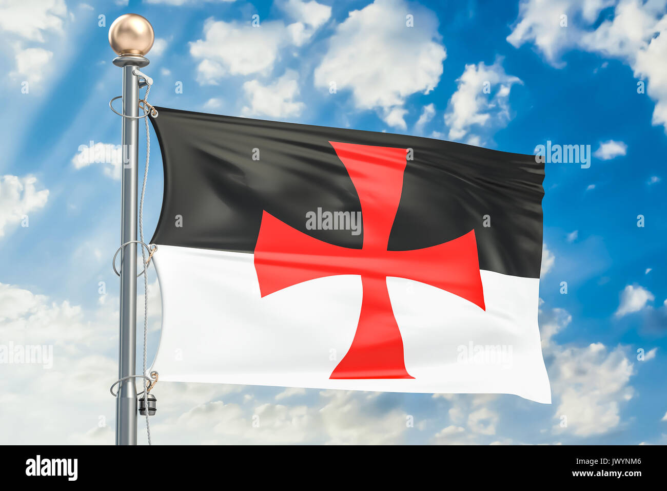 Knight templar flag hi-res stock photography and images - Alamy