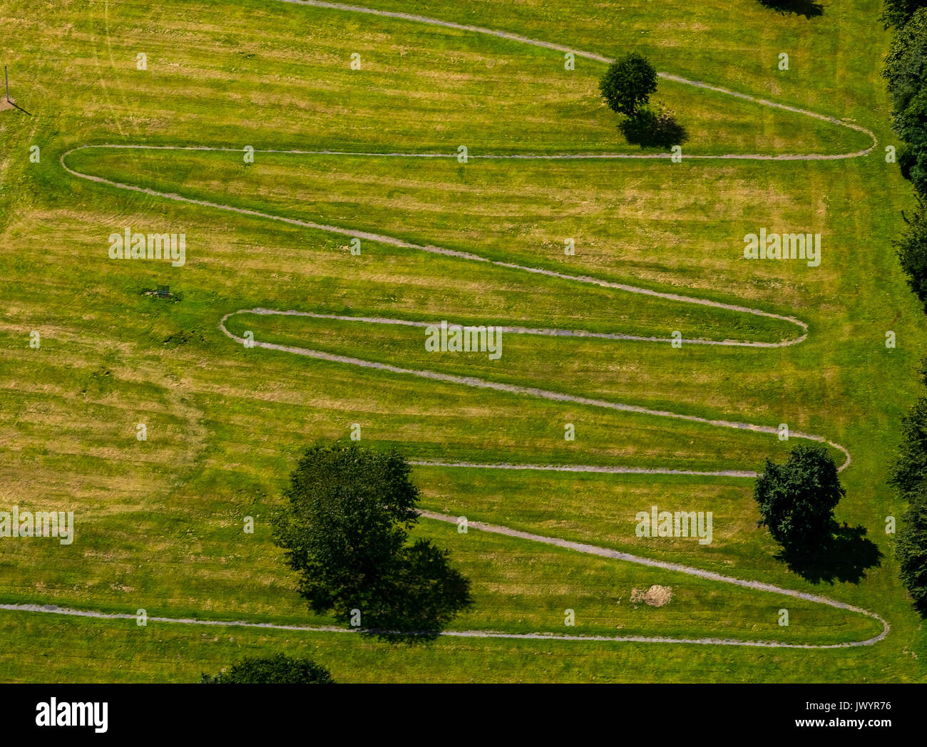 Serpentine path of the clinic Königsfeld, winding path, serpentine ...