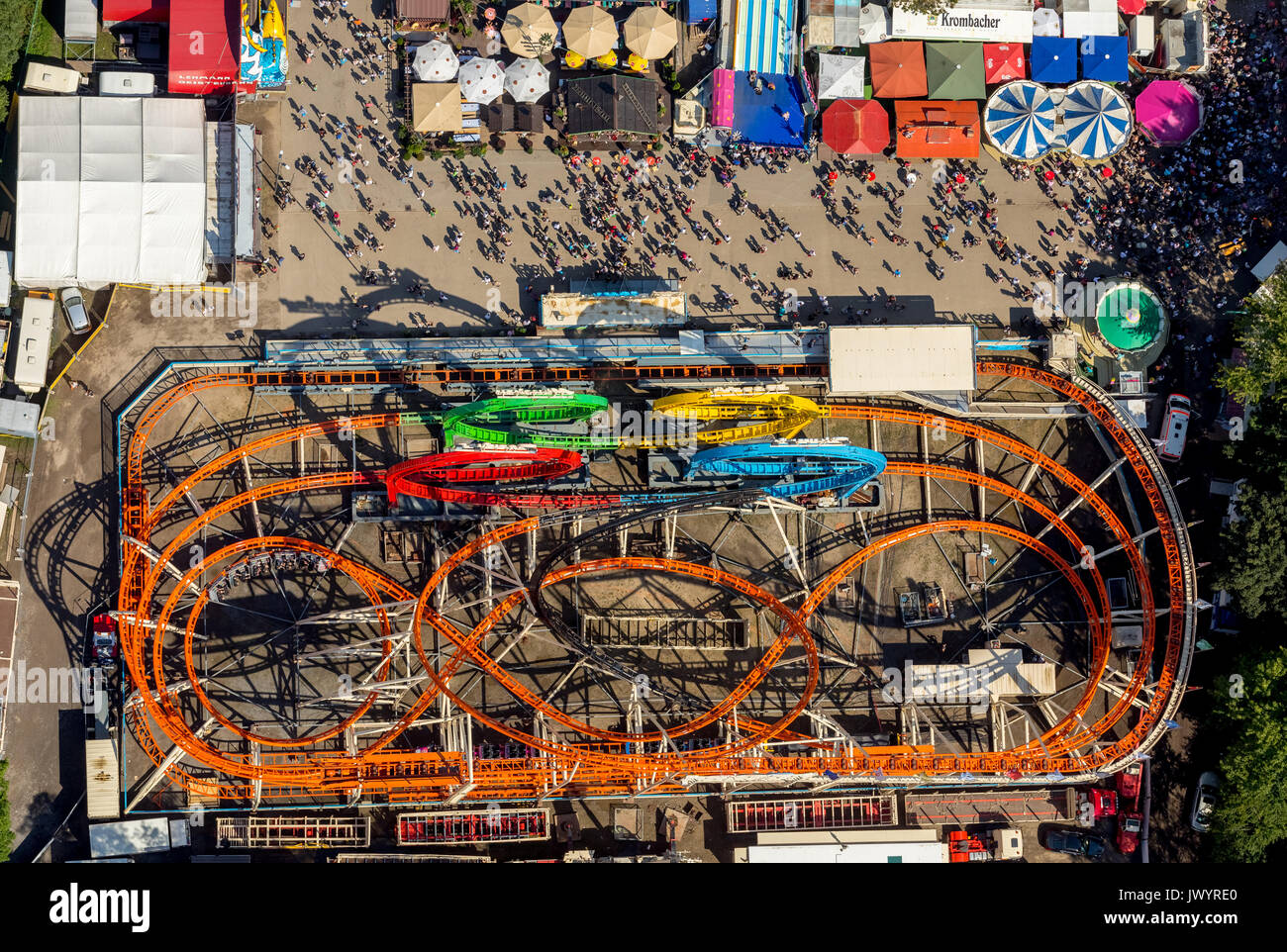 582. Cranger fair, fairground carousel, roller coaster, Ferris wheel ...