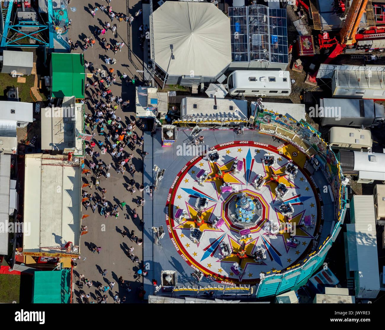 582. Cranger fair, fairground carousel, roller coaster, Ferris wheel ...