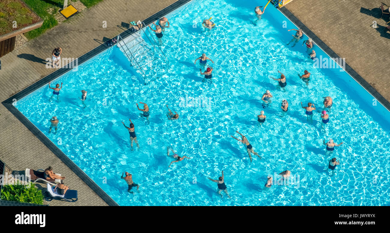 Outdoor pool area Vonderort, water aerobics, blue water, swimming pool ...