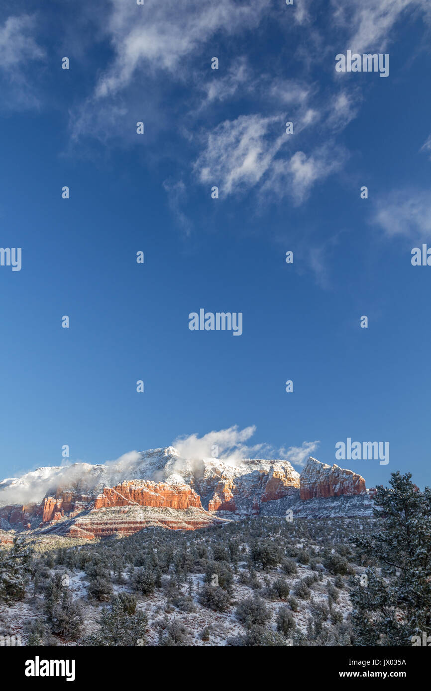 Red Rock Secret Mountain Wilderness following snowfall, Sedona, AZ ...