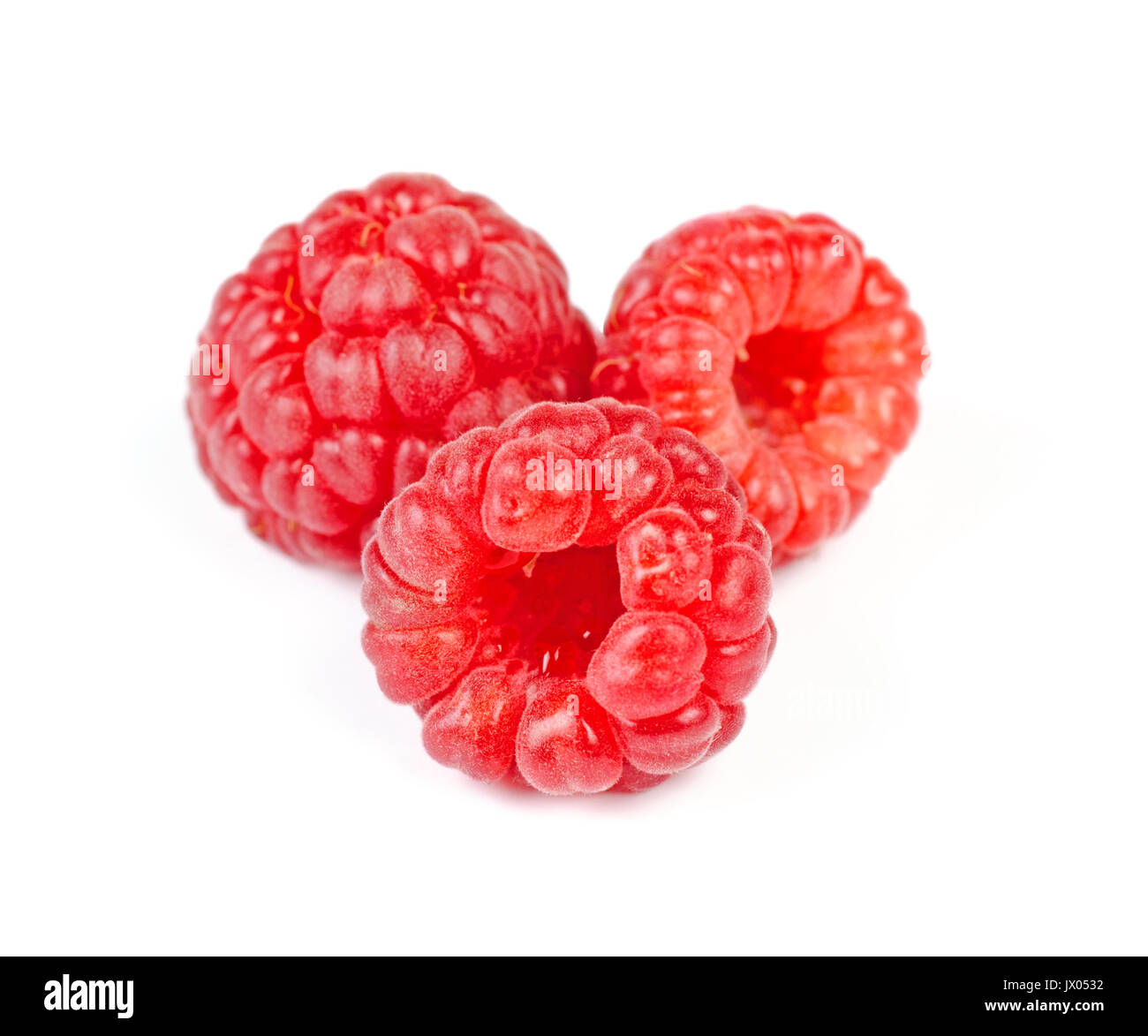 Heap of Juicy Red Ripe Raspberry, Isolated on White Background Stock ...