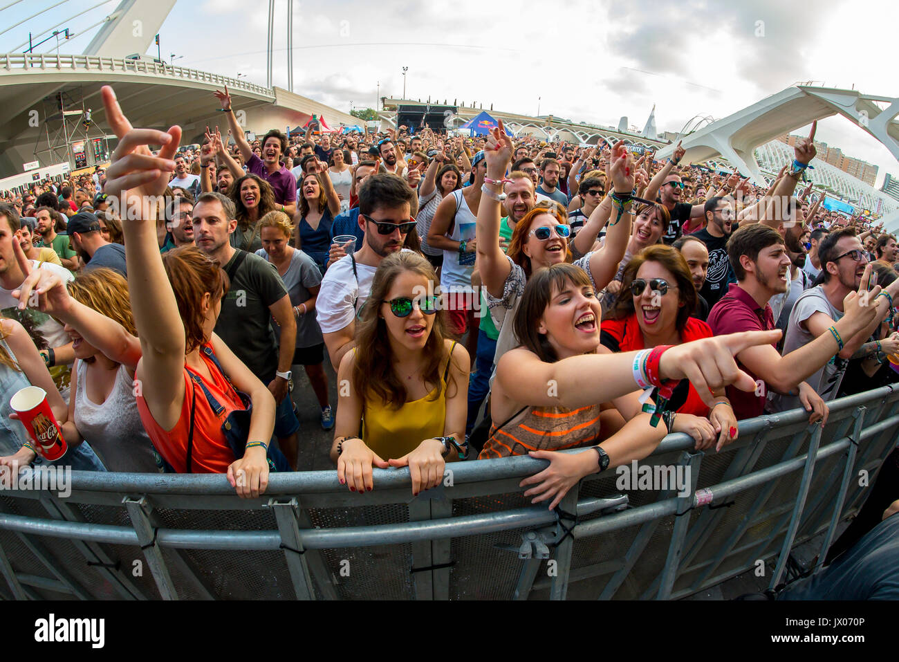 VALENCIA, SPAIN - JUN 11: The crowd at Festival de les Arts on June 11 ...