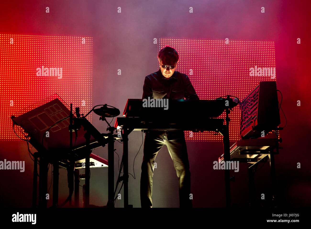 BARCELONA - JUN 17: Jean Michel Jarre (French composer, performer, and ...