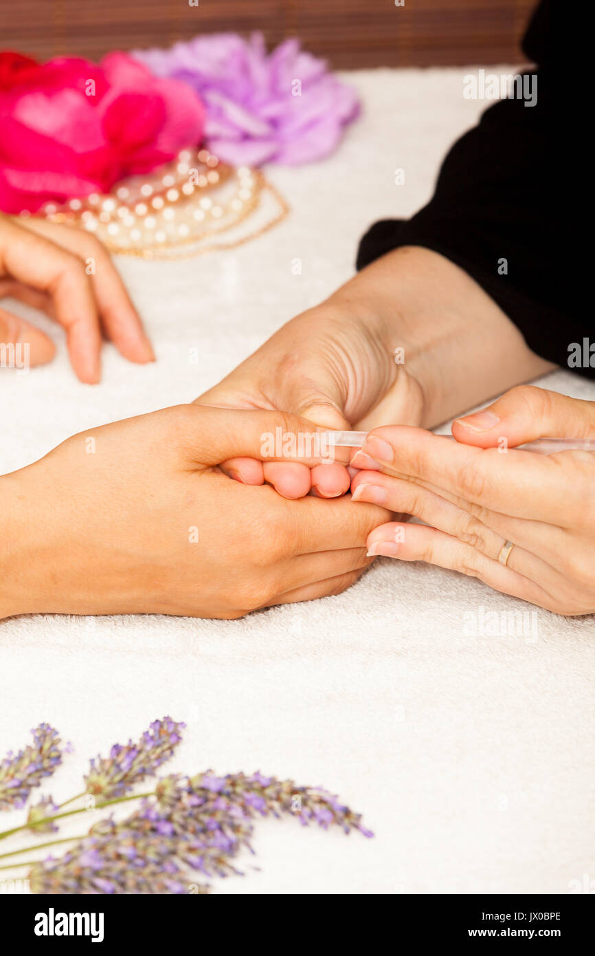 Woman's fingers nail polish hi-res stock photography and images - Alamy