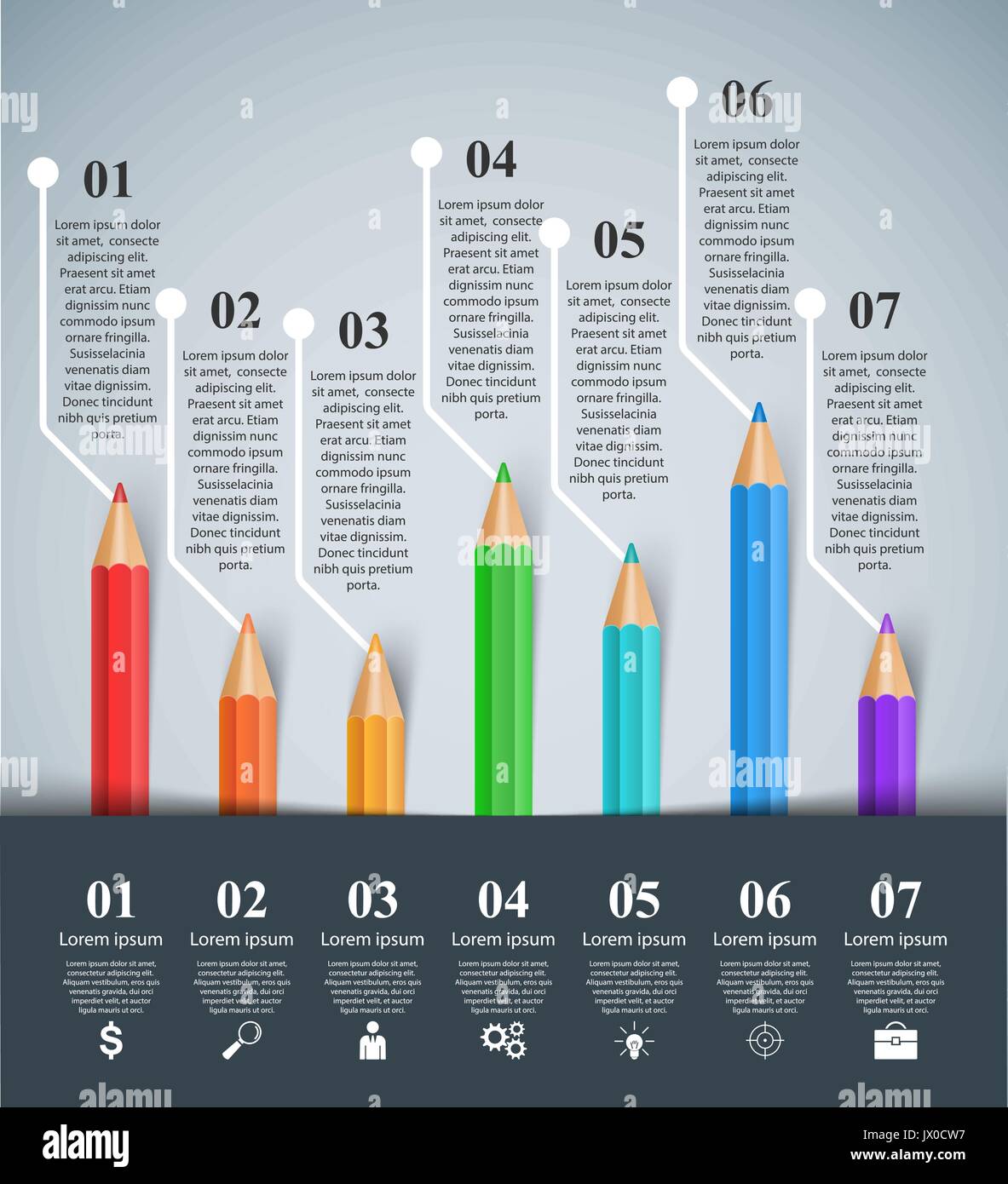 Business Infographics. Pencil icon Stock Vector Image & Art - Alamy