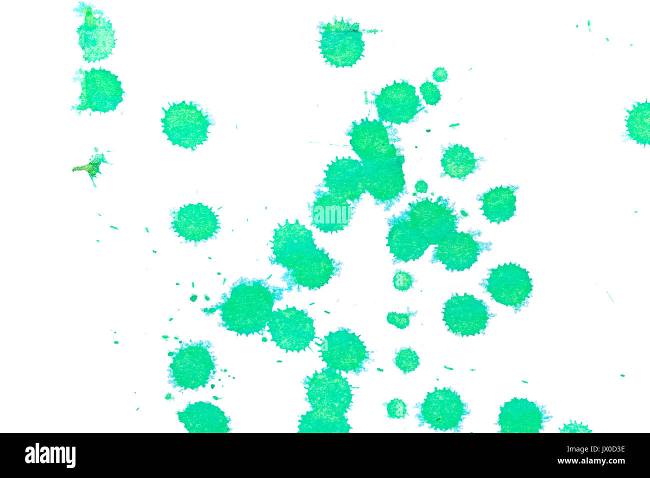 Abstract green ink splash. Ink blots. Elements of design. The water ...