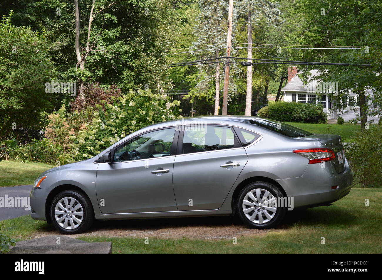 Gray 2014 Nissan Sentra Stock Photo - Alamy